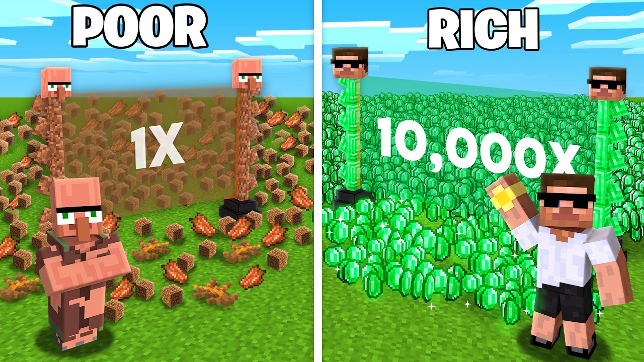Carry and Durbin : Poor vs Rich item MULTIPLIER in Minecraft.. - YouTube