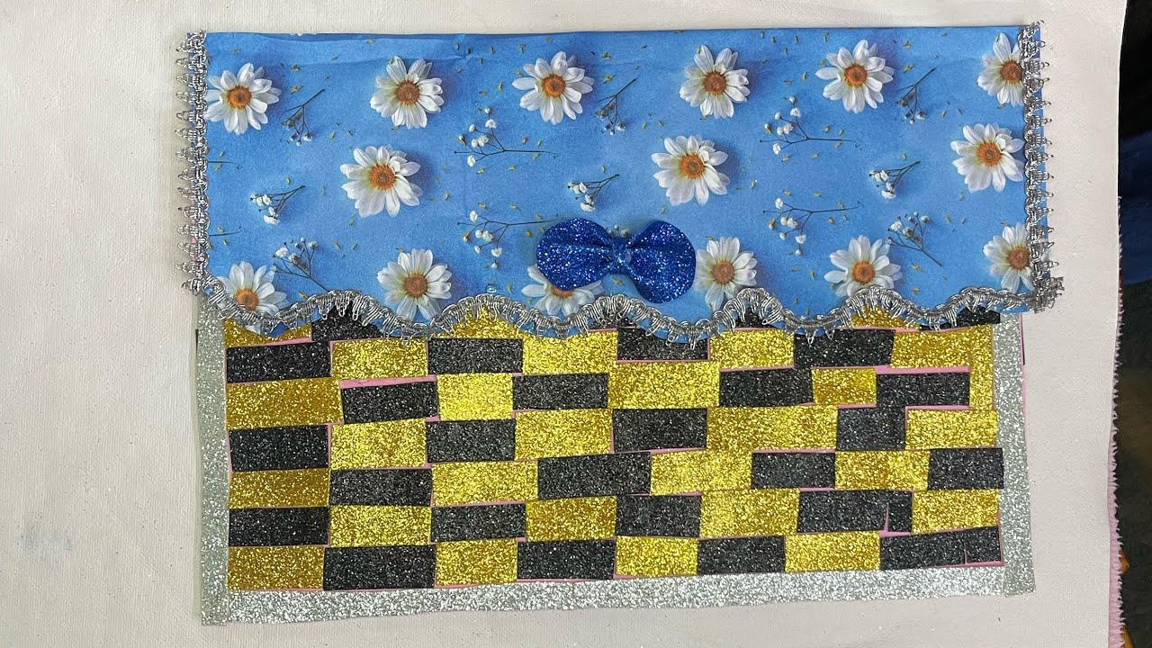 Practical file with glitter sheet and paper easy way step by step - YouTube