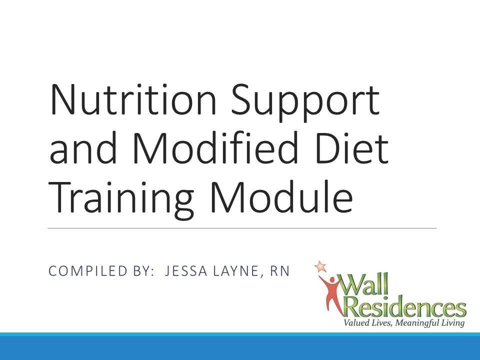 Nutritional Support and Modified diet training module 8 14 - YouTube