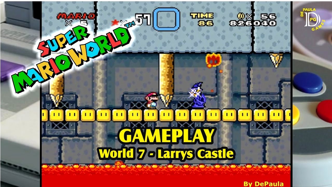 Super Mario World SUPER NINTENDO Gameplay World 7 - Larrys Castle - YouTube