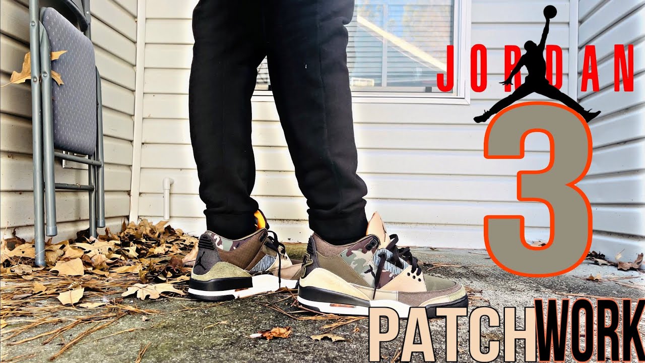 AIR JORDAN 3 PATCHWORK UNBOXING & ON FEET REVIEW - YouTube