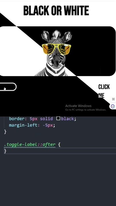 toggle btn : black or white #frontendcourse #frontend #css #webdesign #javascript #cssanimation ...