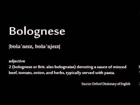 How to pronounce - bolognese