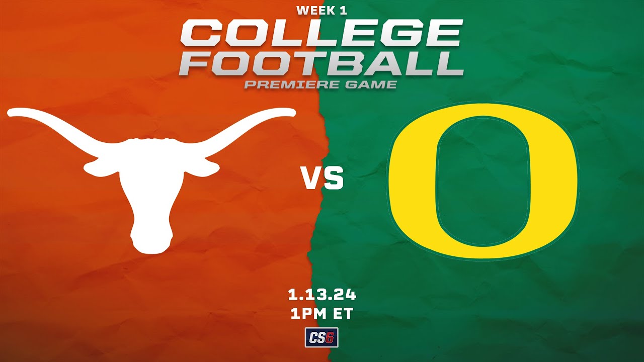 RFL College Series 6: #11 Texas vs #14 Oregon Week 1 - Premiere Game ...