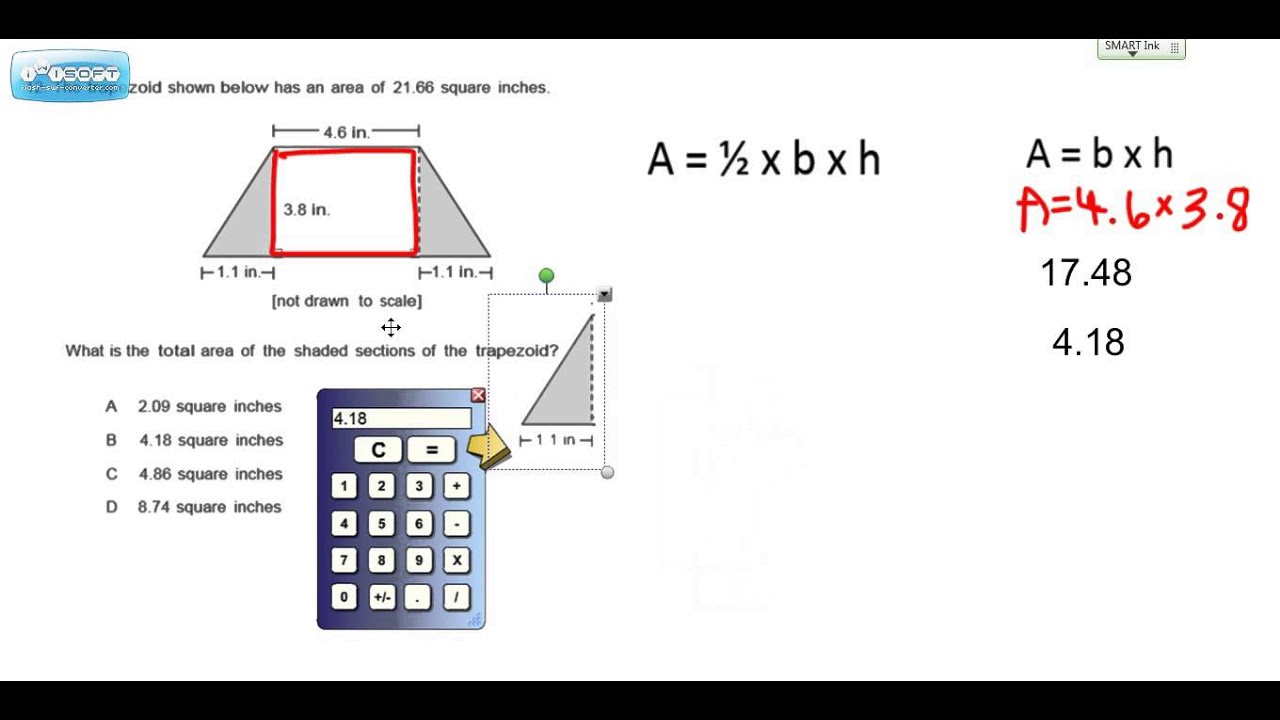 Common Core Math 6 (2015 Test Area of Composite Figure) - YouTube