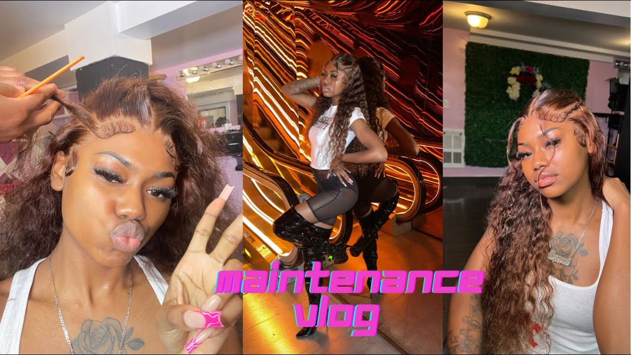 Maintenance Vlog👩🏽| Facial, Lashes, and STEP BY STEP OF A WIG INSTALL ...
