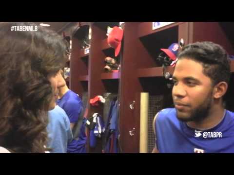 Brhitney Decamps habla con Elvis Andrus de los Texas Rangers - YouTube