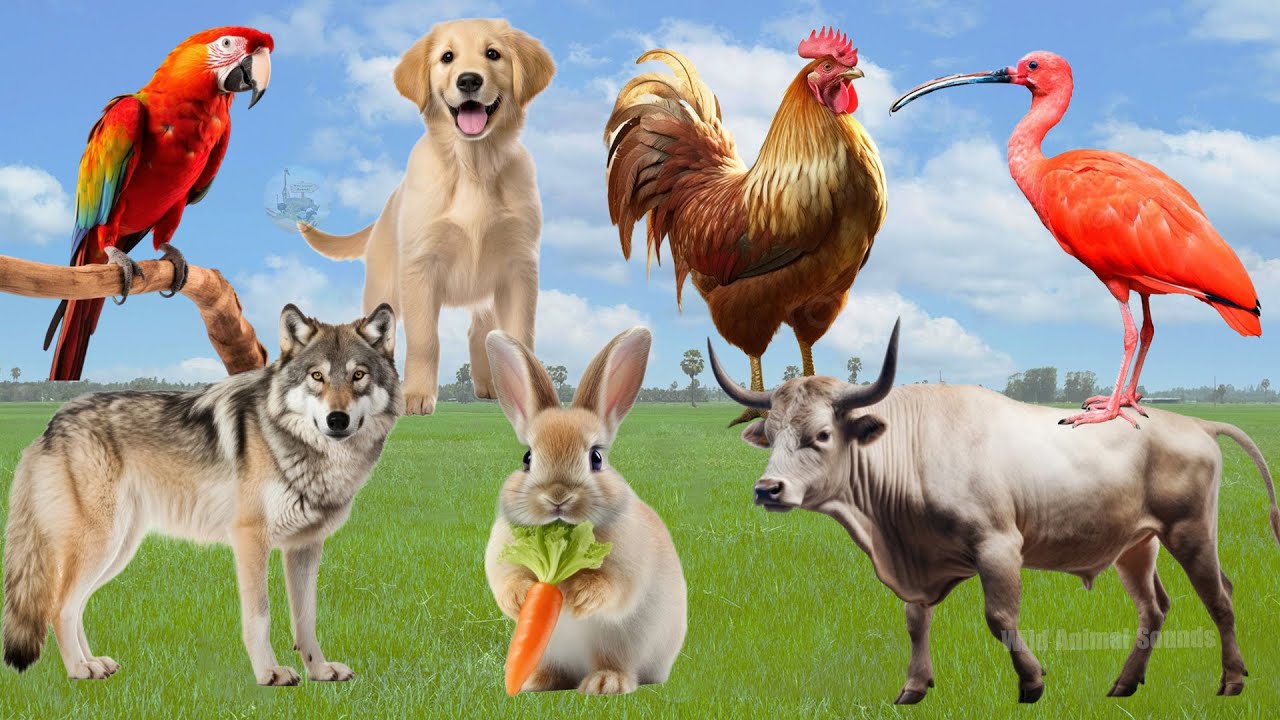 Lovely Animal Sounds In 30 Minutes: Parrot, Rabbit, Scarlet Ibis, Wolf ...