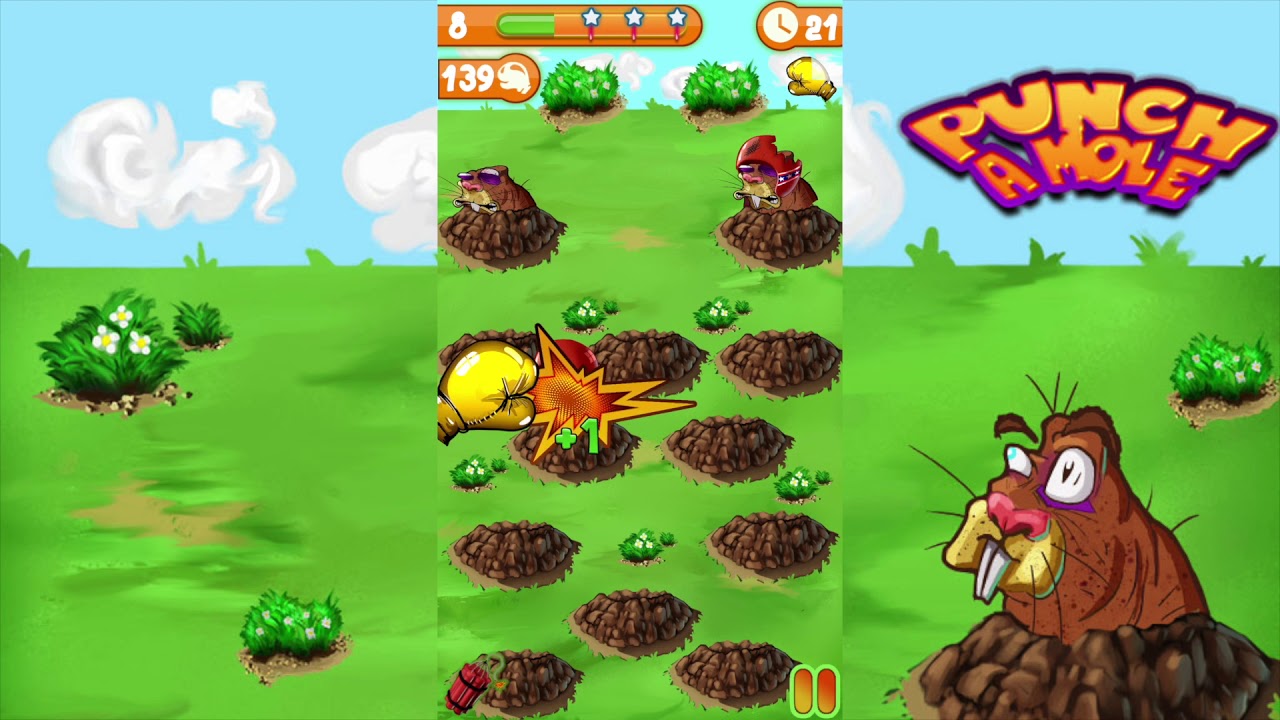 Punch a mole! Arcade game - YouTube