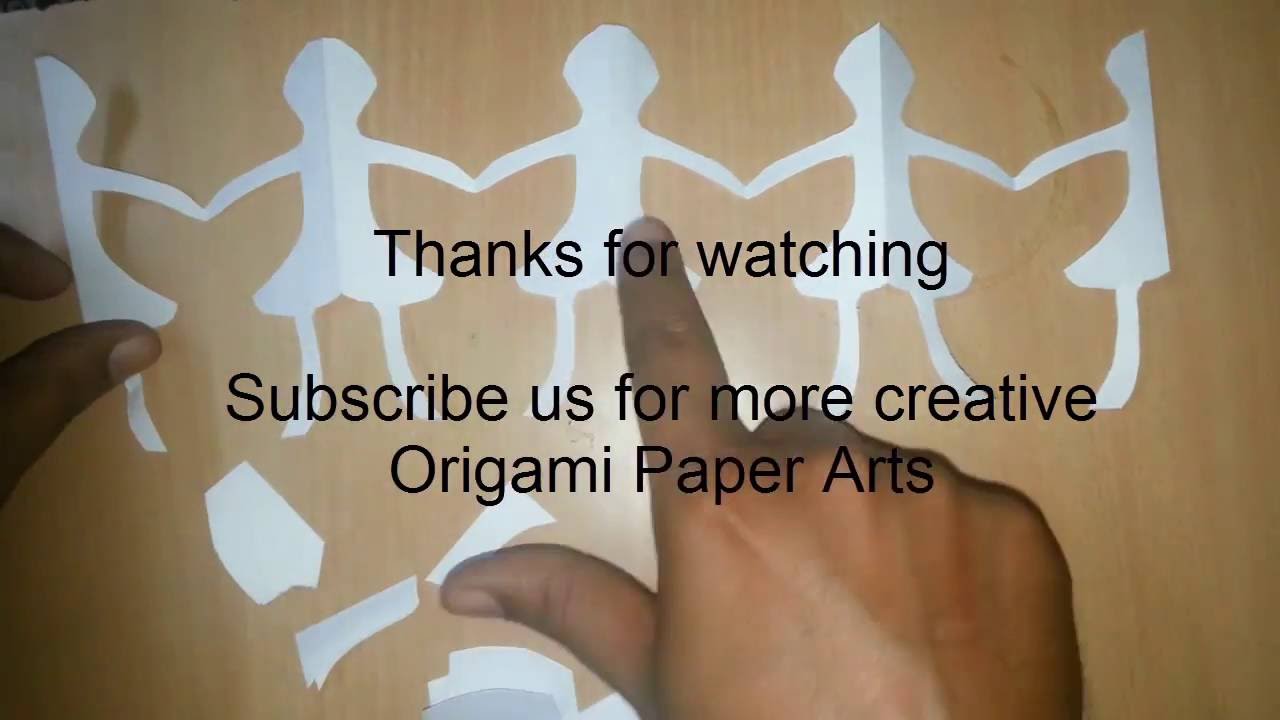 How to Make an Origami Chain of People, How to make a Paper Doll Chain ...
