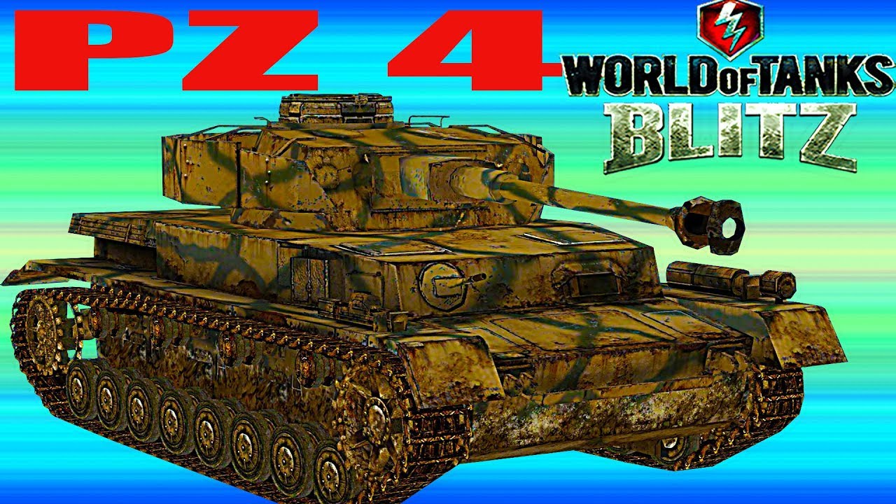 WoT Blitz обзор танка PZ-4 немецкий средний танк PZ4 новичкам немецкая ...