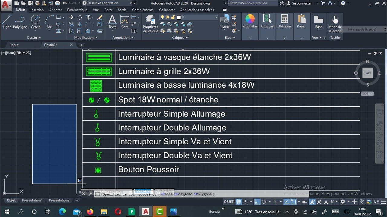 C4. Comment Créer une Legende électrique sur AutoCAD | les ...