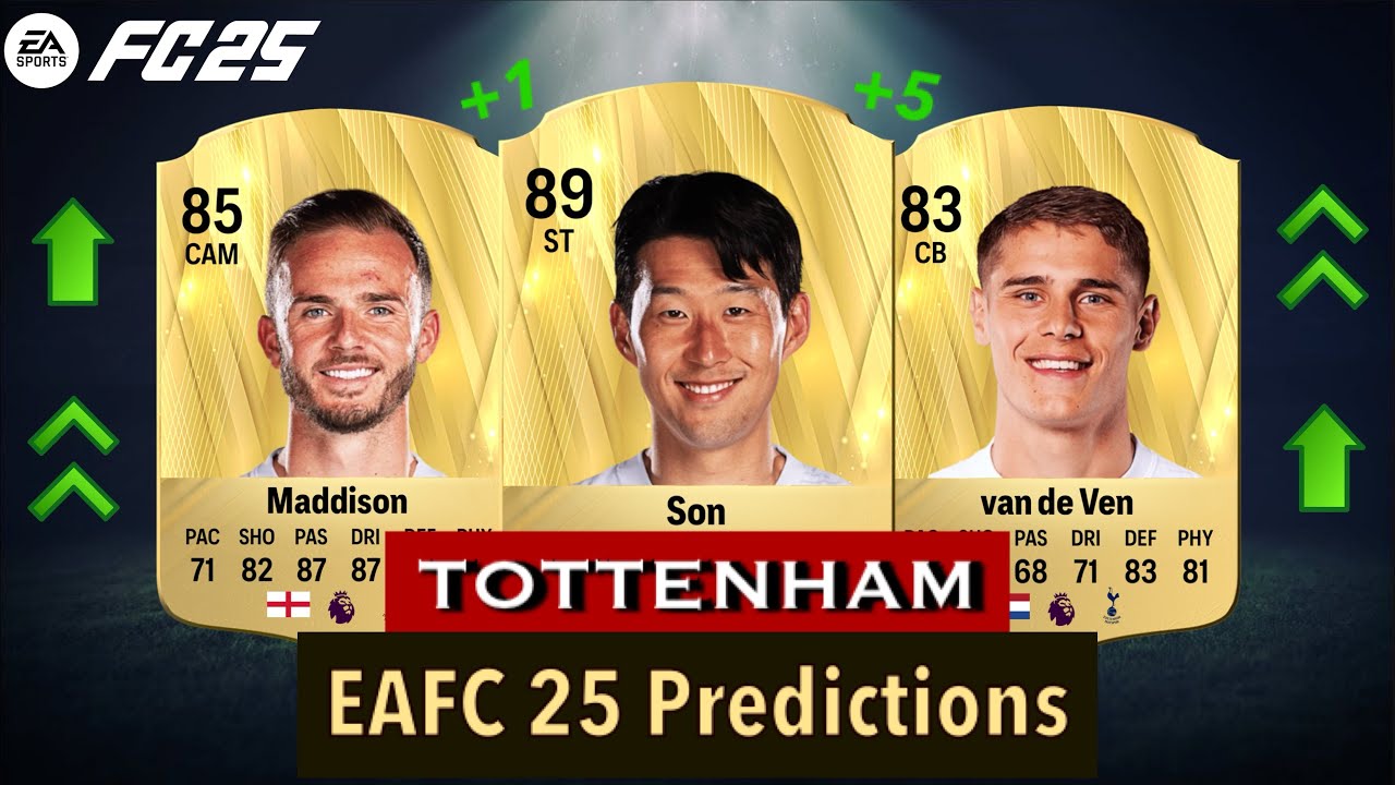 EAFC 25 / TOTTENHAM PLAYER RATINGS / (FIFA 25) 🔥 ft. Son, Maddison, van ...