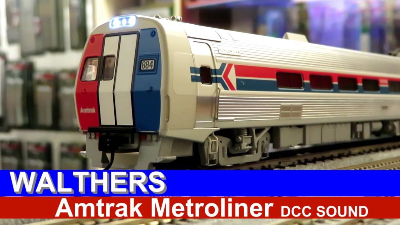 Walthers Amfleet Metroliner DCC Sound - YouTube