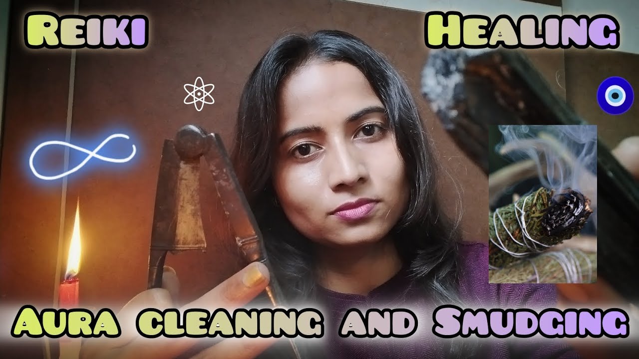 💀 Aura cleaning and smudging #reiki#healinglight #asmrreiki #aura #smudge #protection - YouTube