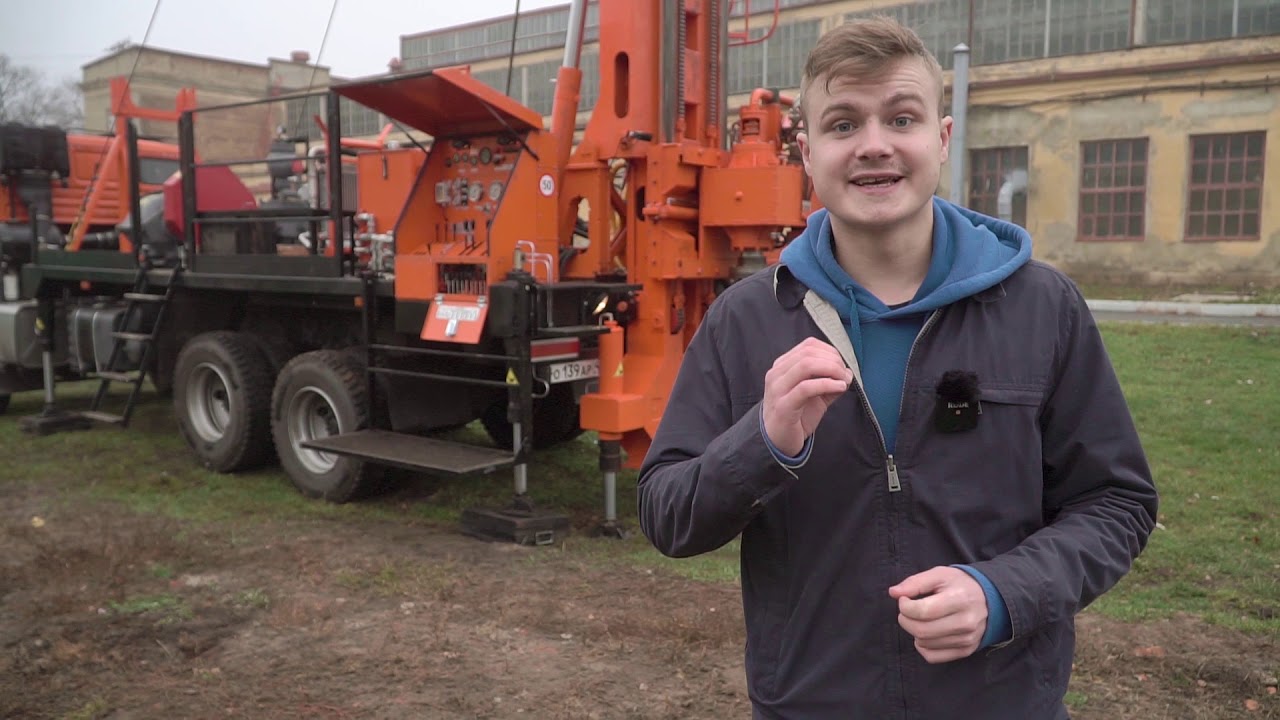 Russian drill rig URB-210 on Kamaz chassis for rotary drilling. Full ...