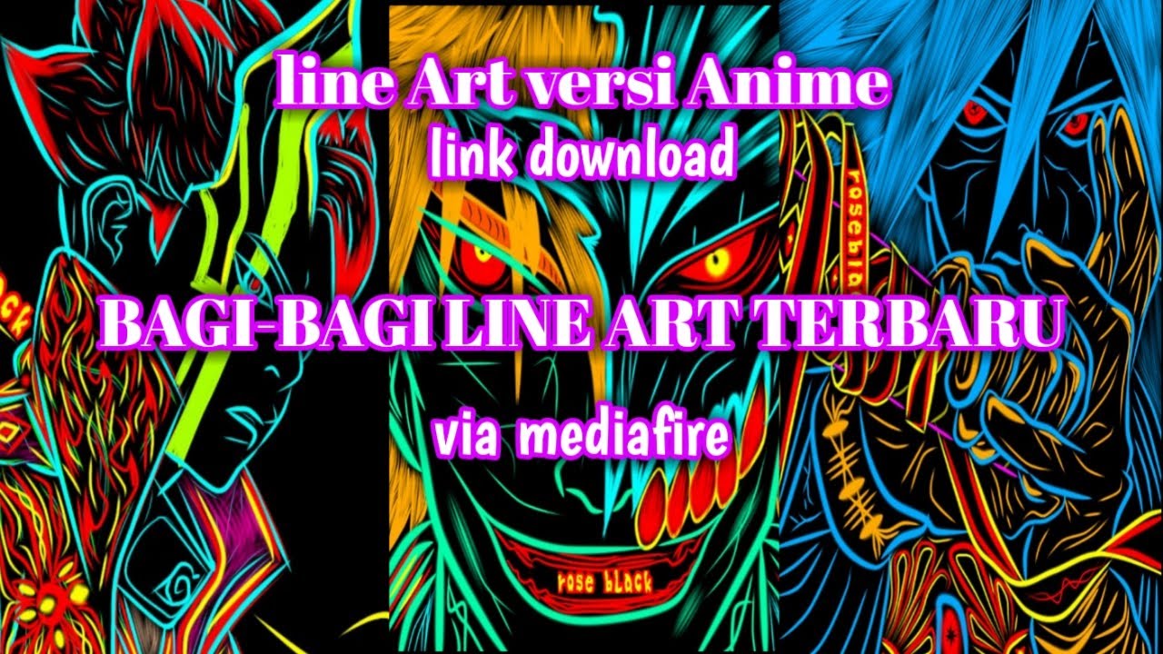 BAGI~BAGI LINE ART TERBARU ANIME #part.7 - YouTube