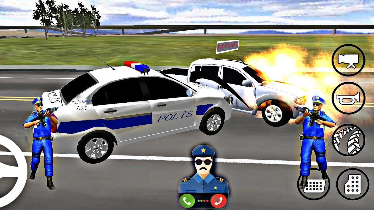 police car simulator Android gameplay gaming police drift open area ...