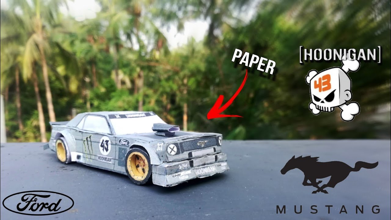 how to make Ken block mustang with Paper.. full tutorial here - YouTube