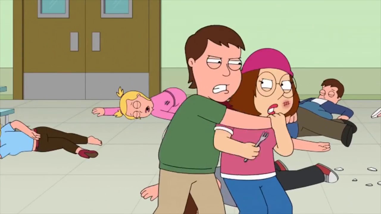 Family guy - Chris and Meg Fight the whole School - YouTube