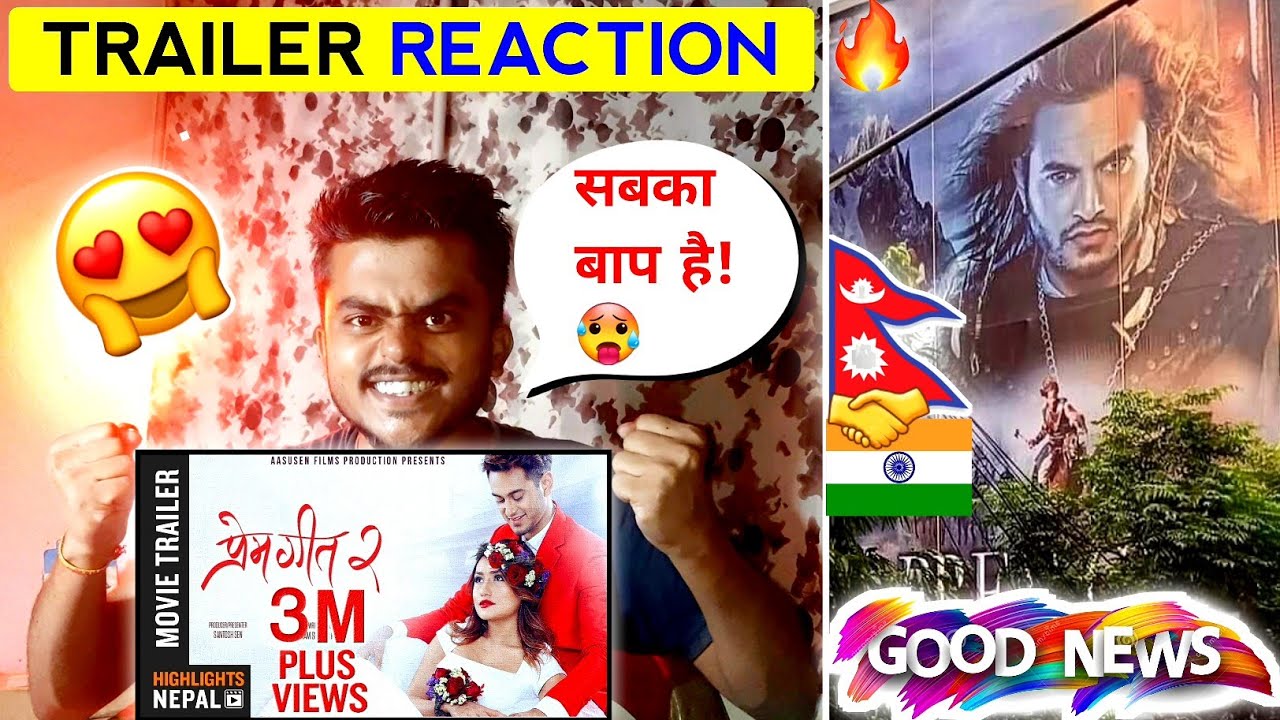 Prem Geet 2 Official Trailer Reaction 🔥 | New Nepali Movie | Pradeep ...