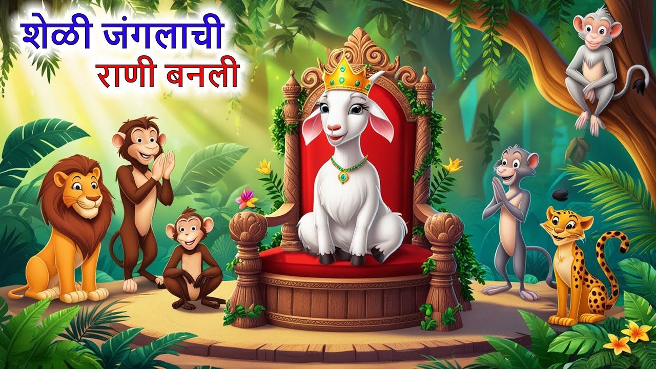 शेळी जंगलाची राणी बनली | Marathi goshti | Marathi Story | Marathi ...