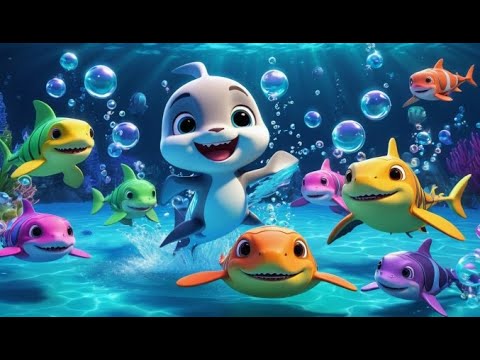 Five Baby Sharks Go Splash Splash Splash + More Nursery Rhymes & Kids ...