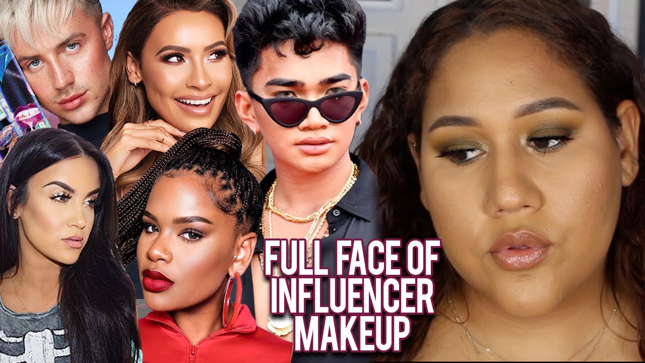 FULL FACE OF BEAUTY INFLUENCER MAKEUP - YouTube
