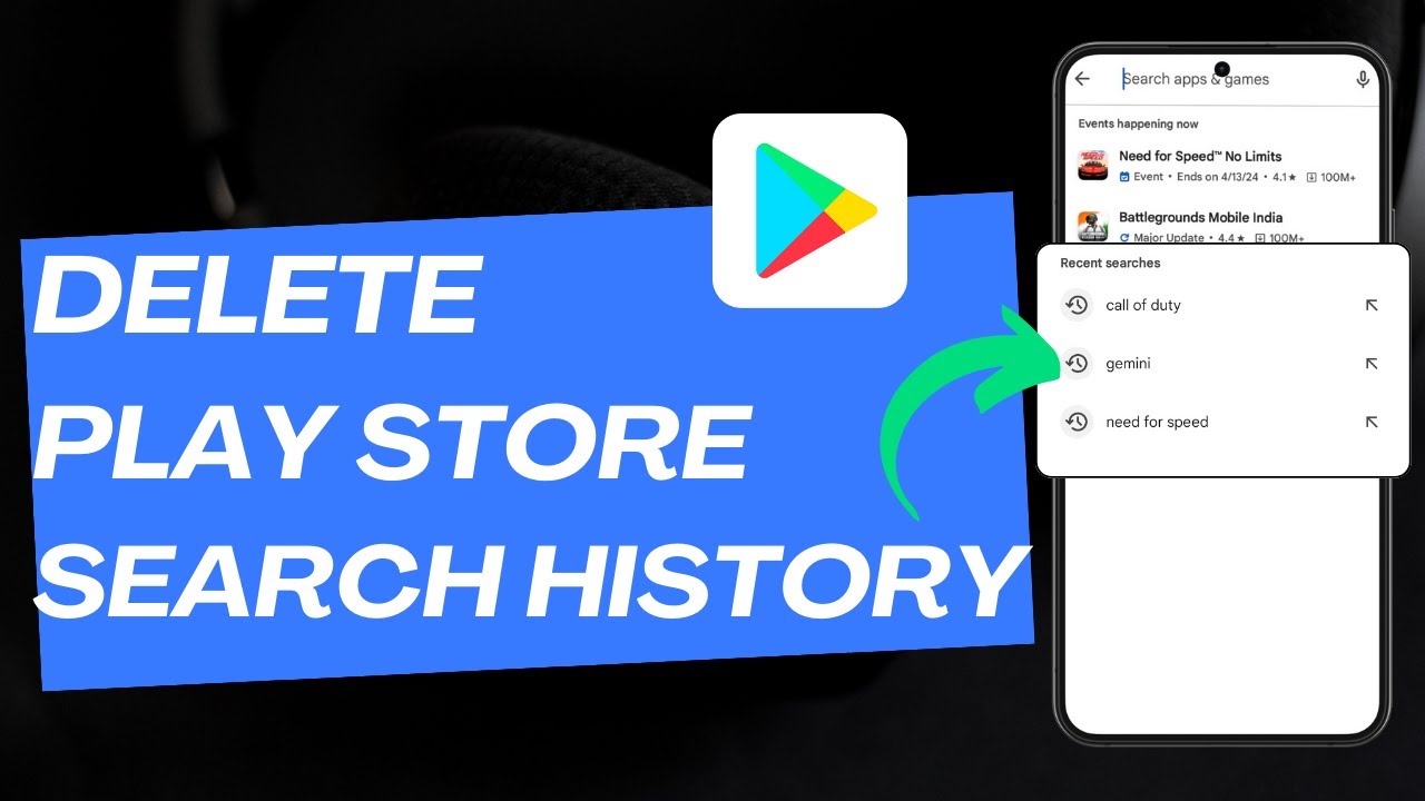 How to Delete Play Store Search History on Android - YouTube