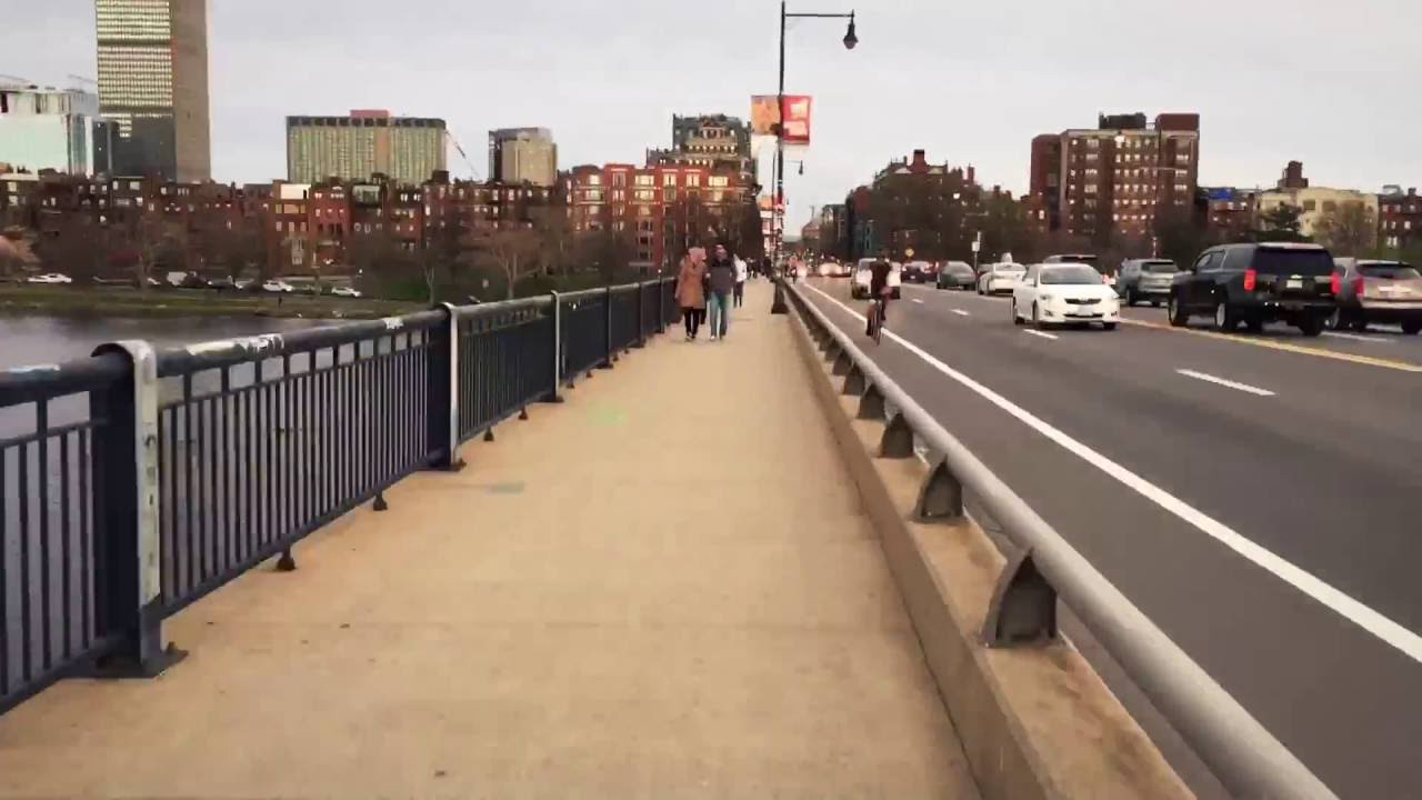 Walking along the Havard Bridge, Boston, USA - YouTube