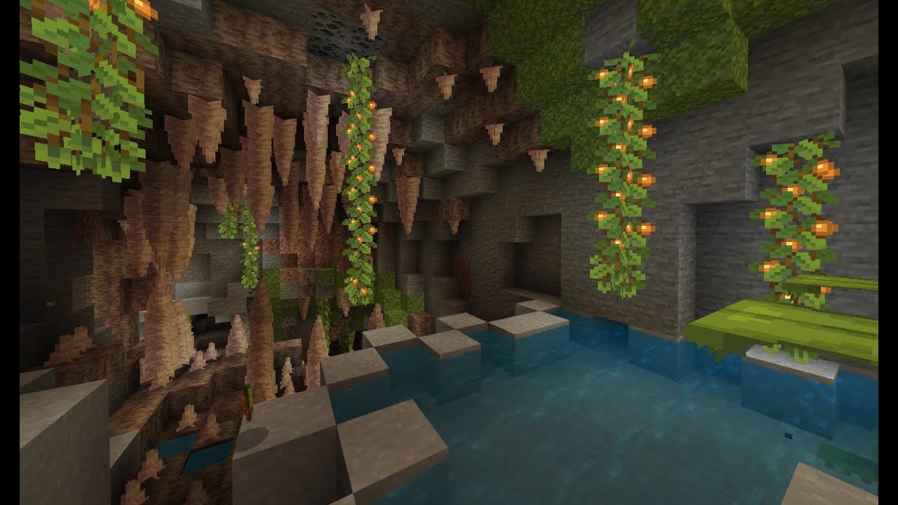 I showed my friend the Lush Cave Biome in Minecraft! - YouTube