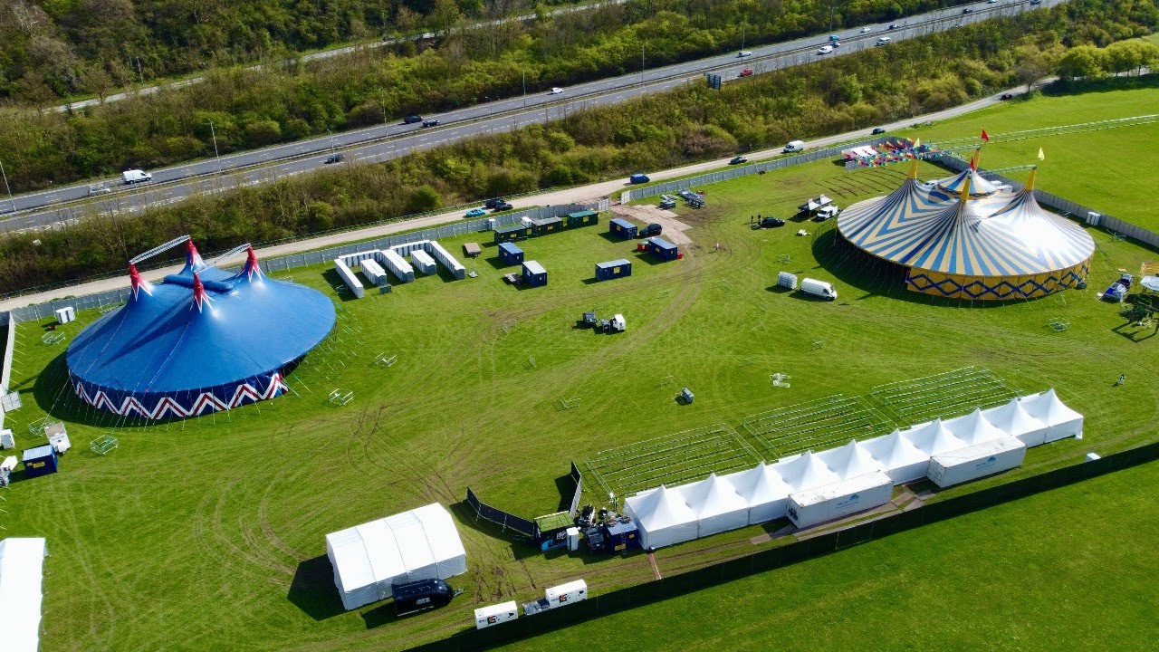 Festival tents at Waterhall, Brighton | 4K Drone - YouTube