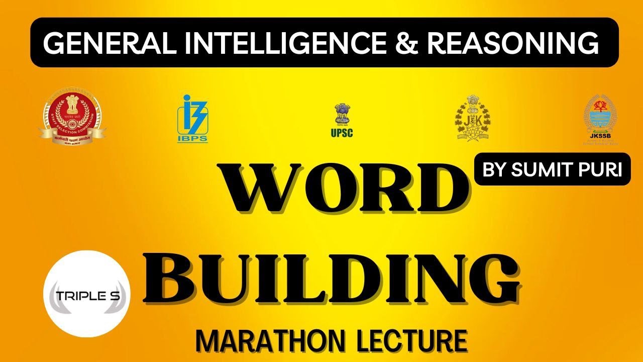 Word Building / Formation || Marathon Lectures || #reasoning for VLW ...