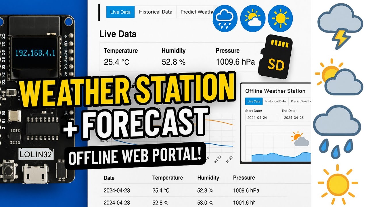Ultimate IoT Weather Station with OLED Display, Graph & Forecast ...