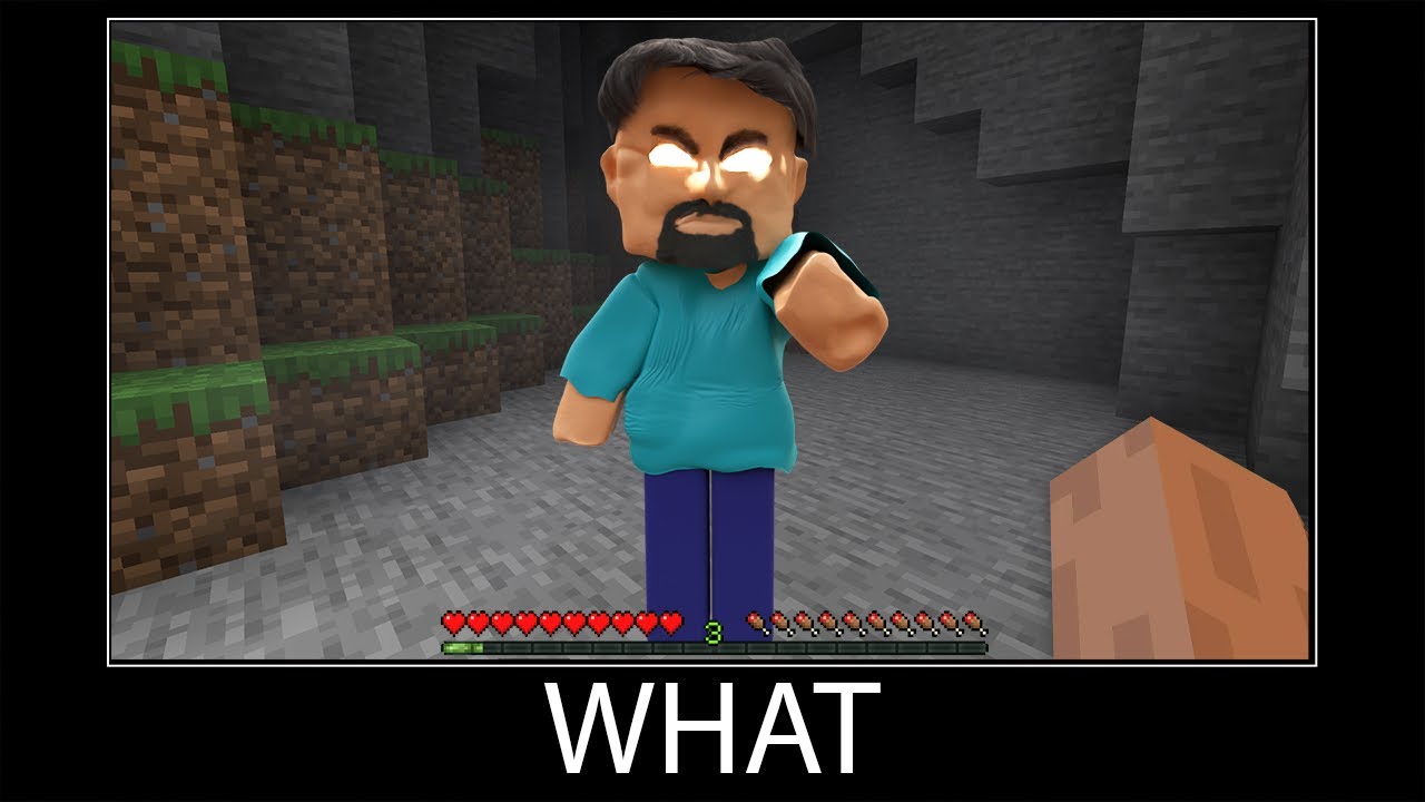 Minecraft wait what meme part 311 realistic minecraft Herobrine - YouTube