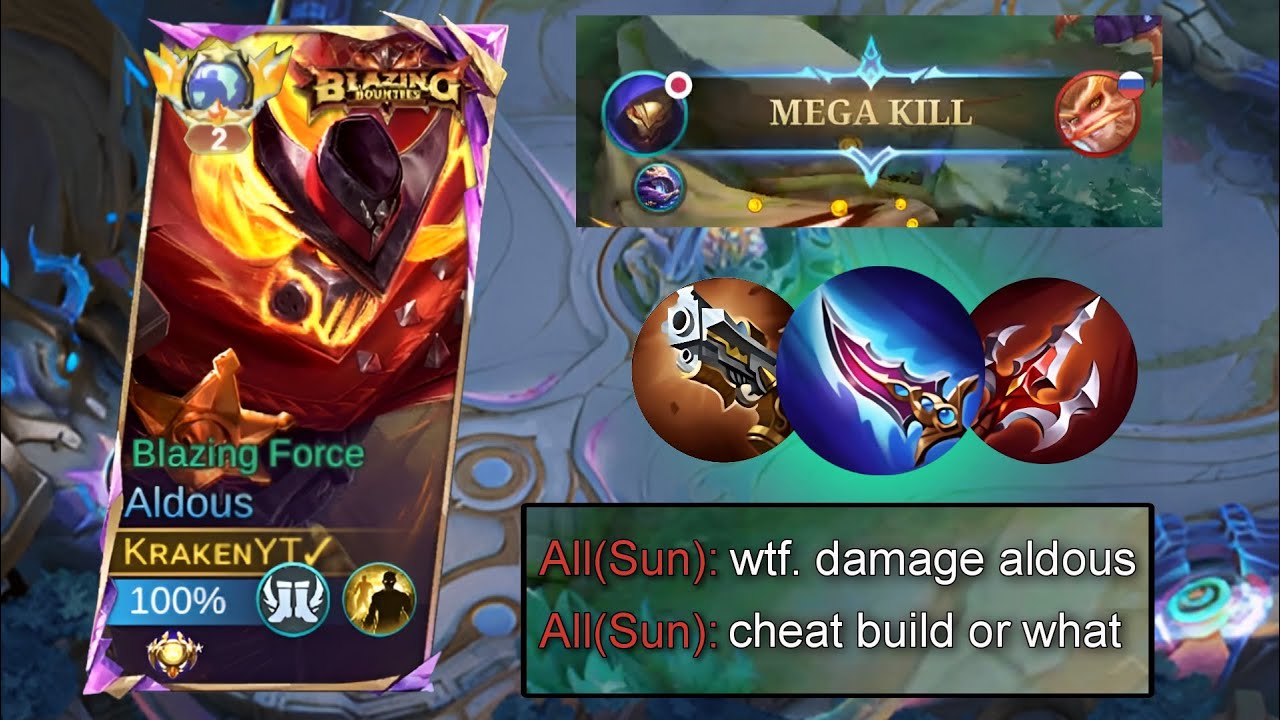 FINNALLY, I FOUND ALDOUS BEST HYPER ONE SHOT BUILD & EMBLEM 2024 ...