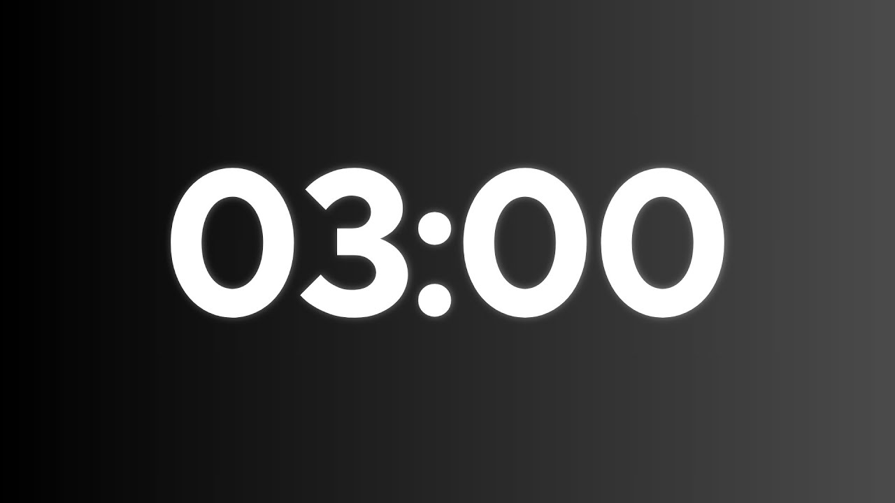 3 Minute Timer | 180 Seconds Countdown Alarm ⏰ - YouTube