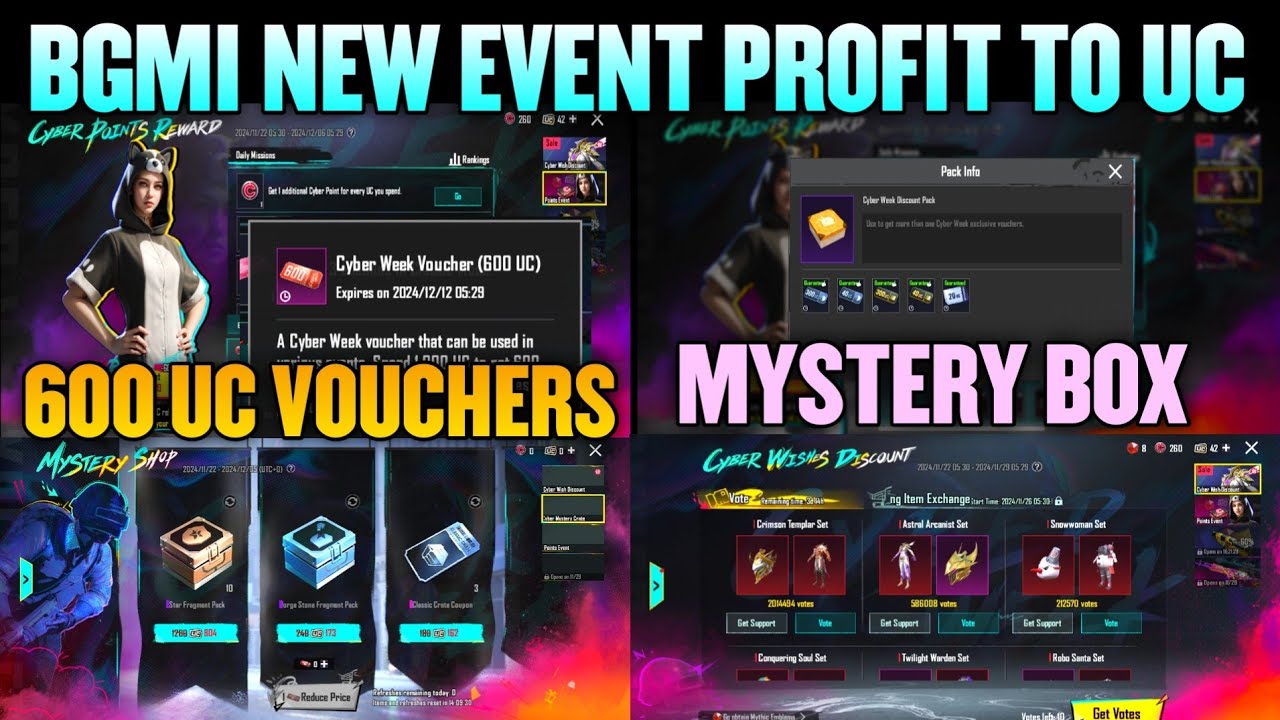 🔥BGMI 90% Offer 600 UC Voucher Free | Mystery Box Next Event Coming ...