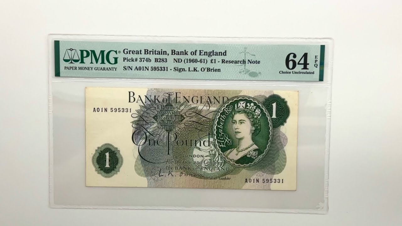 A Few Fair Banknotes - Great Britain Bank of England One Pound Research ...