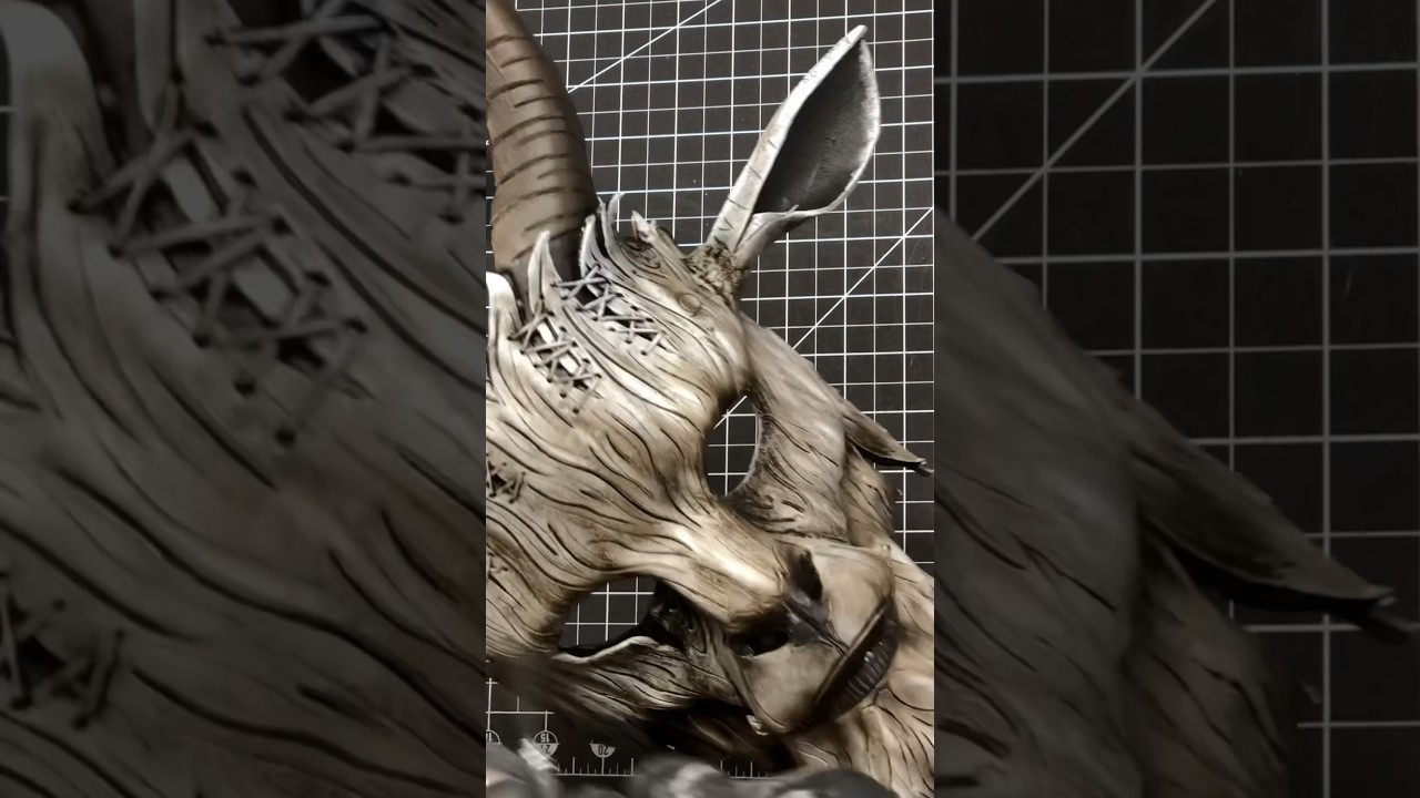 Undead goat mask, made from leather #wrestling #leather #sew #craft # ...