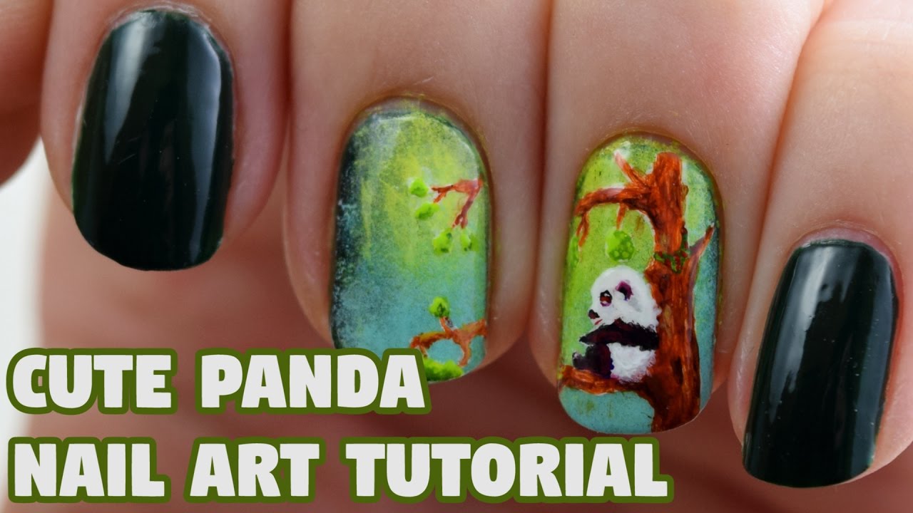 Cute Panda Nail Designs