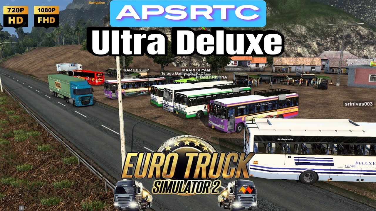 ETS2 [APSRTC] Ultra Deluxe, Convoy Heavy Drivers Beautiful Realistic ...