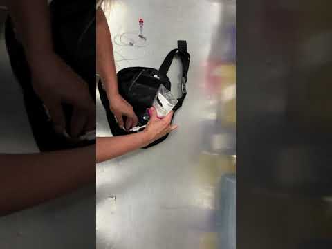 Placing Curlin tubing in Fanny Pack - YouTube