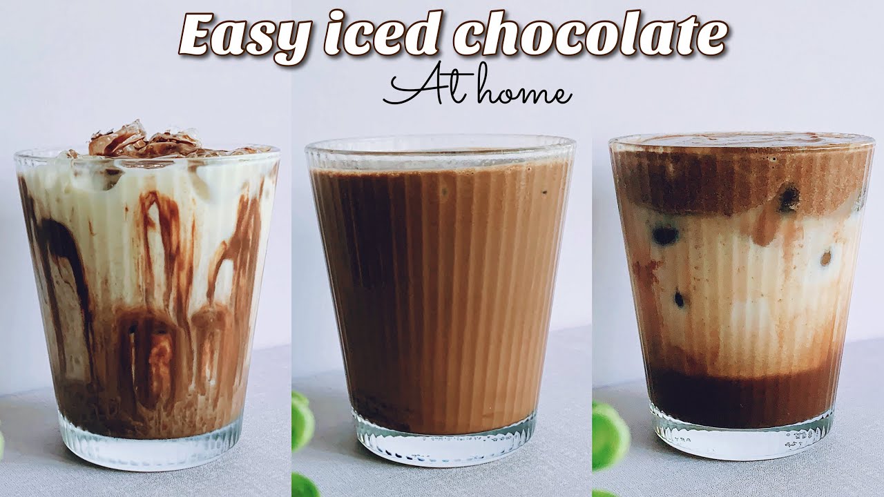 Easy iced chocolate recipe at home with cocoa powder - YouTube