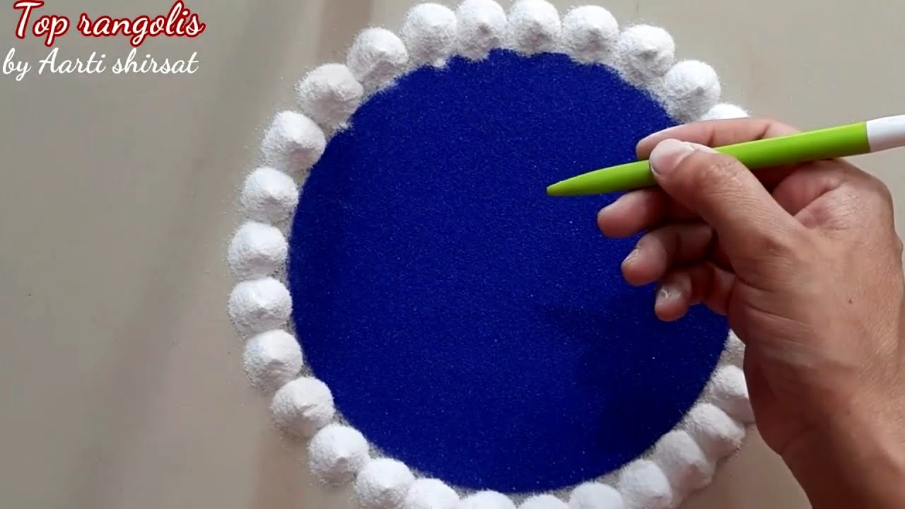 Simple Diwali Rangoli design with pen by Aarti | Diwali rangoli design ...