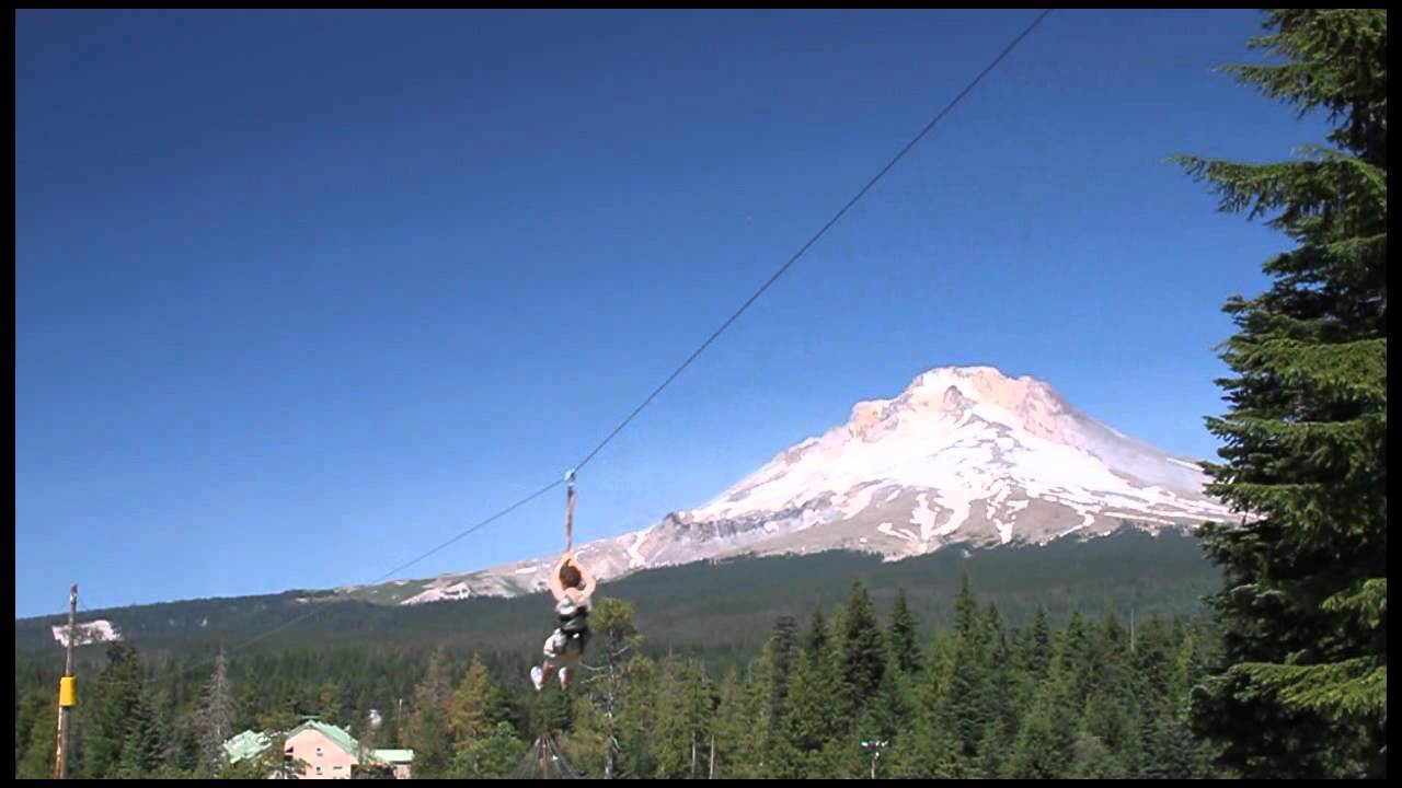 Zip Line Adventures at Mt. Hood Skibowl - YouTube