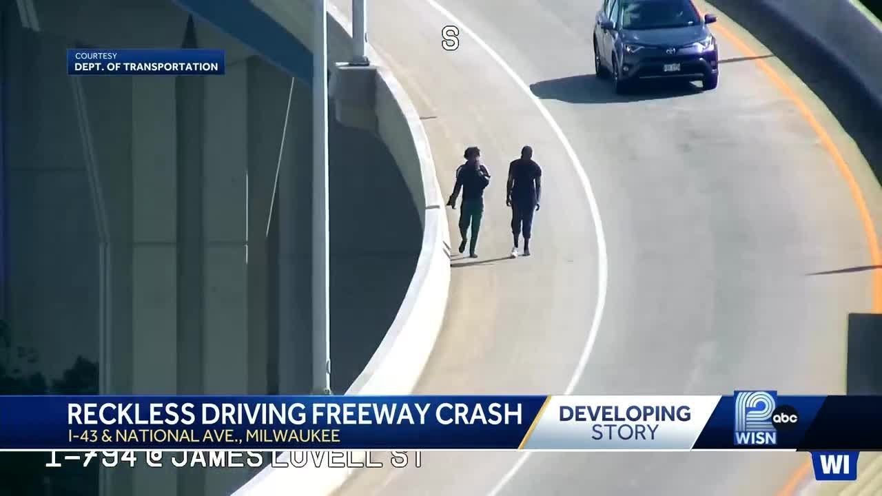 Video shows injured men trying to flee reckless driving crash - YouTube
