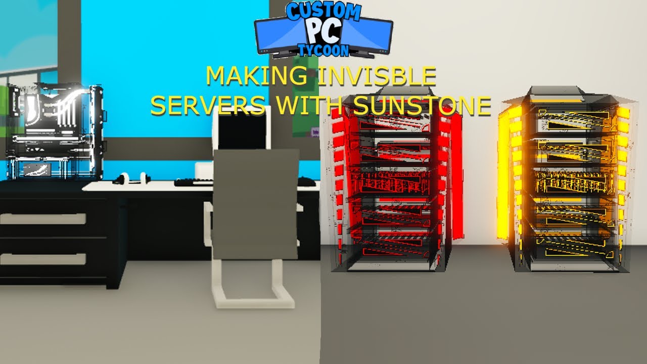 Making Invisible Servers With Sunstone - Custom Pc Tycoon - YouTube