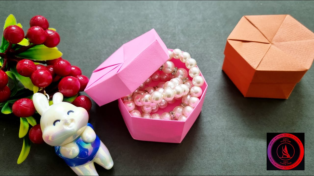 Cute Origami Hexagonal Gift Box | Easy Paper Box |Step by step tutorial ...