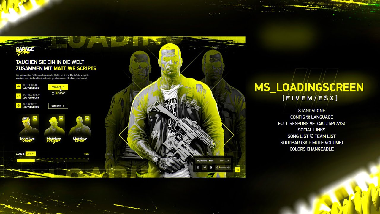 [FiveM - ESX] Loading Screen - ms_loadingscreen - YouTube